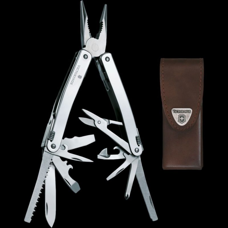 Victorinox SwissTool Spirit X with Leather Pouch | PocketDump.com