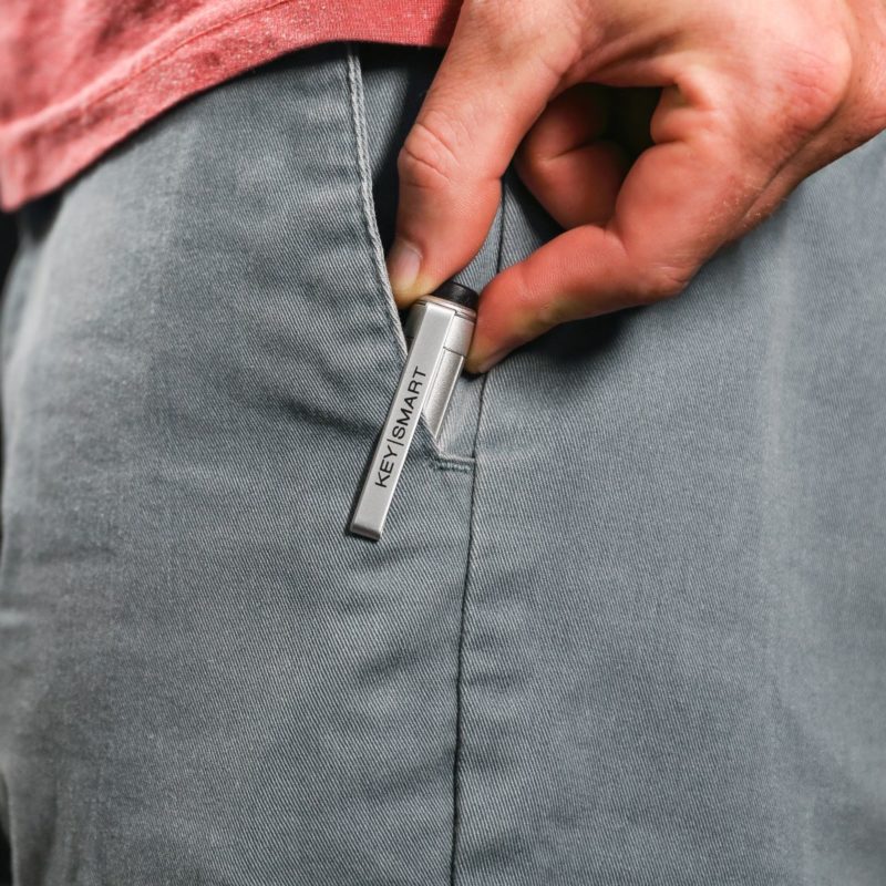 KeySmart Nano Torch XL | Compact Flashlight, Silver Aluminum ...