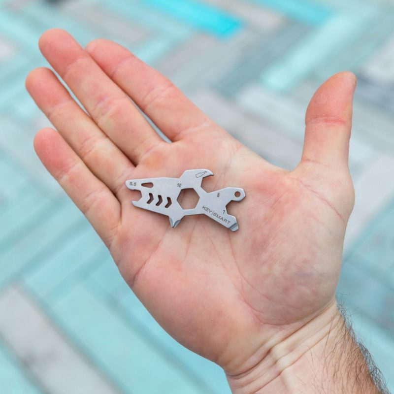 KeySmart Alltul Multitool Animal Series | Stainless Steel | Shark | PocketDump.com